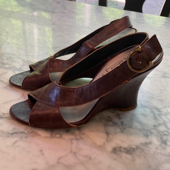 Cynthia Rowley | Shoes | Cynthia Rowley Leather Wedge Sandal | Poshmark